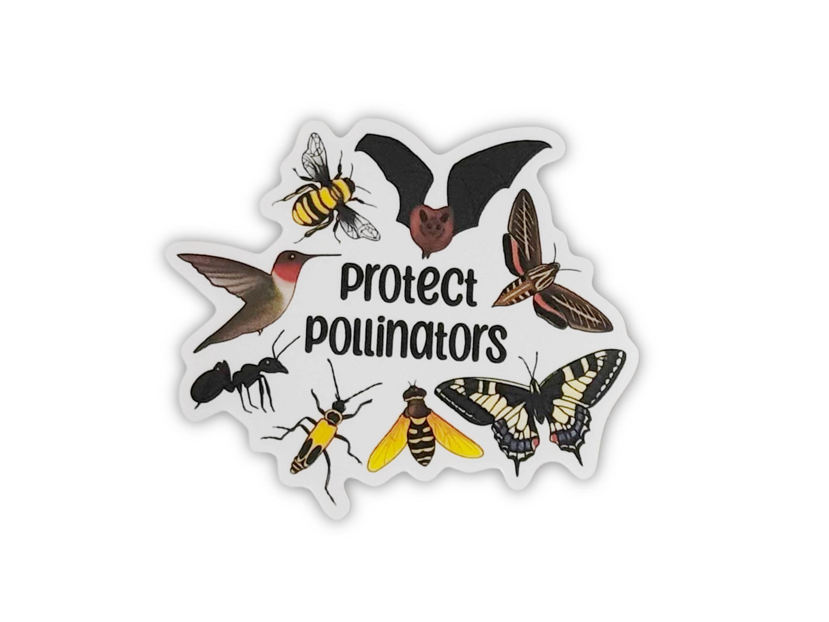 Pollinators - Protect Pollinators | Sticker – Designed With Hartman