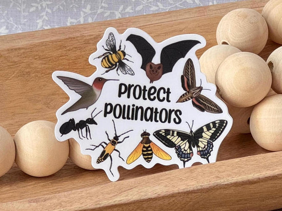 Pollinators - Protect Pollinators | Sticker – Designed With Hartman